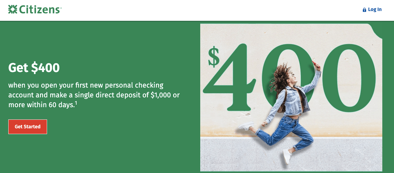 Citizens Bank Promotions For January 2026 ($400 Checking Account Bonus ...