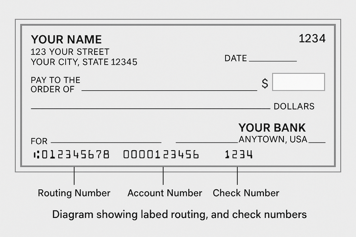 Where Is the Account Number and Routing Number on a Check? | One Smart ...